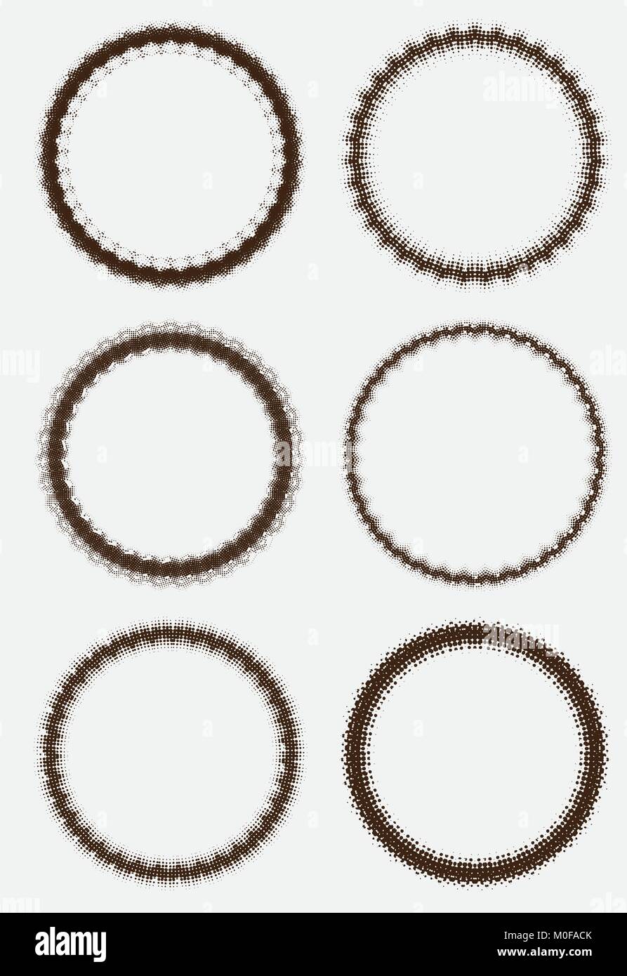 Set of grunge round frames Stock Vector Image & Art - Alamy
