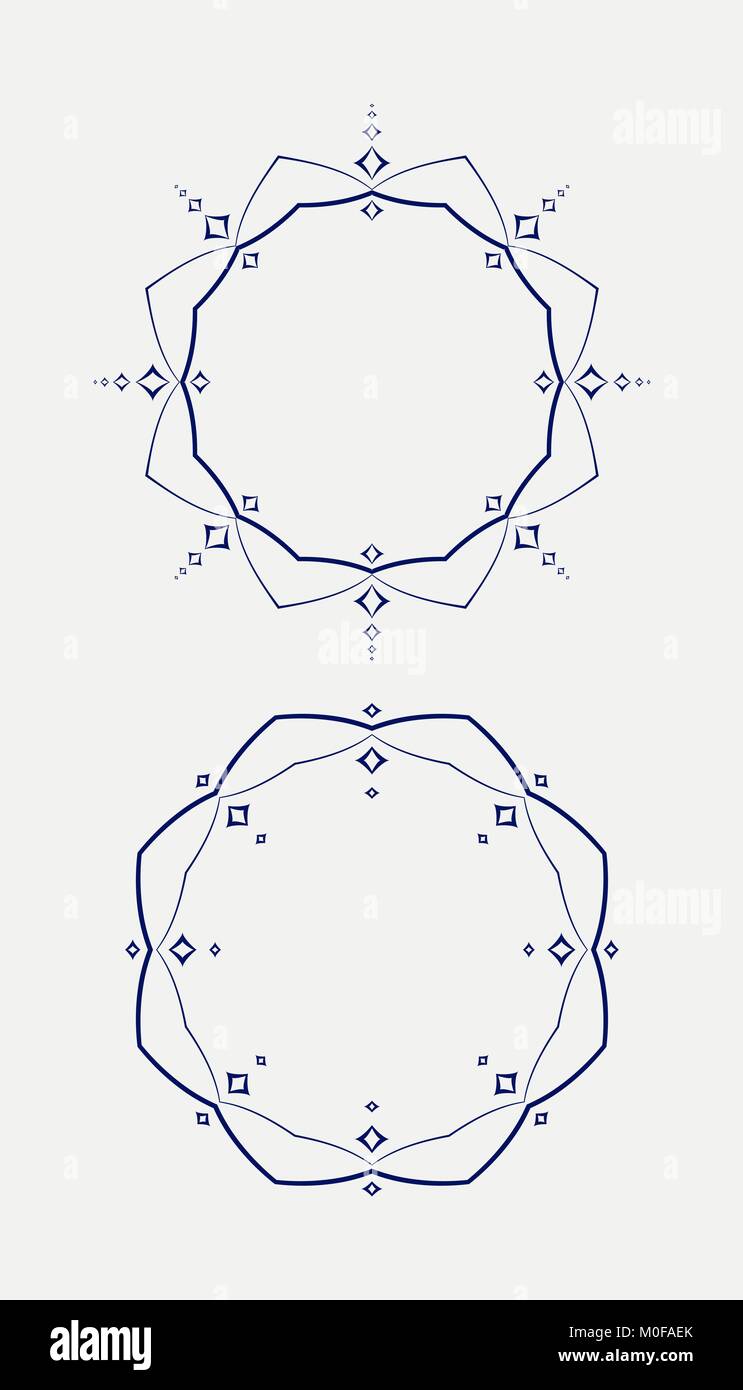 Pair of decorative vector frames Stock Vector Image & Art - Alamy