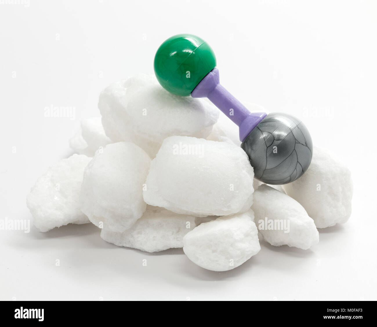 Chemistry molicule for sodium on some sa tpellets Stock Photo - Alamy