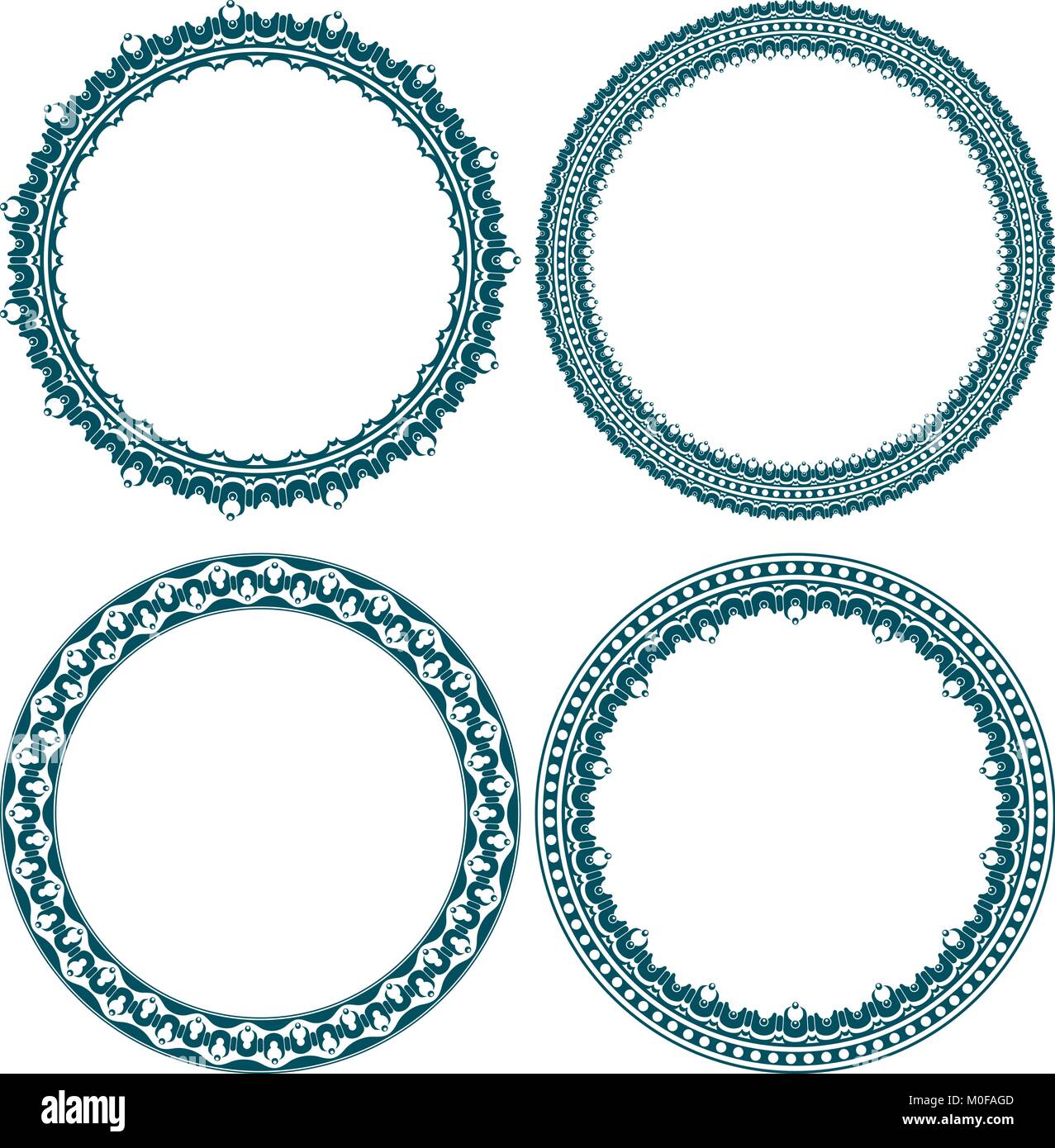 Set of 4 elegant round frames Stock Vector Image & Art - Alamy