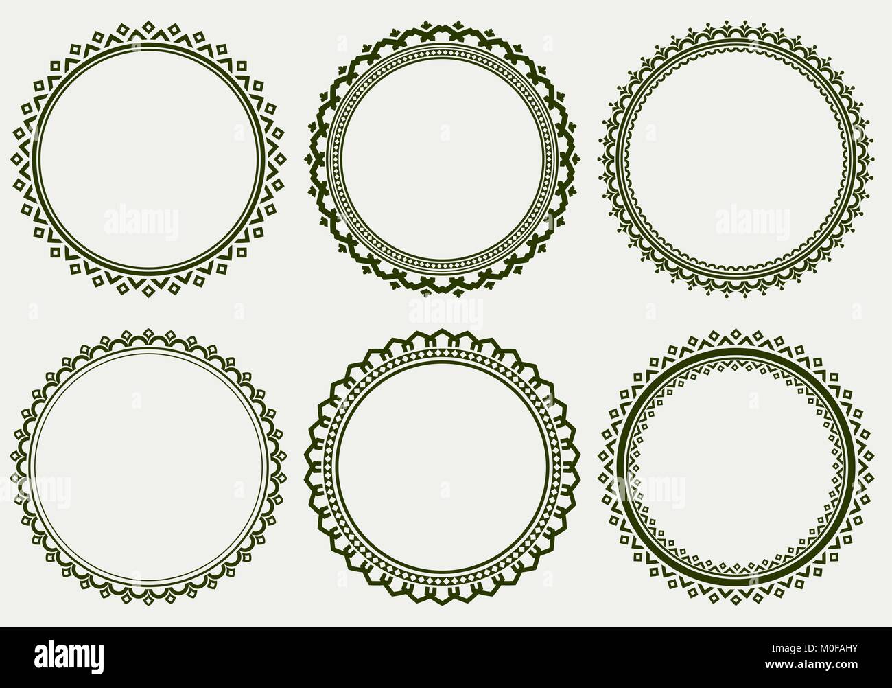Set of round frames Stock Vector Image & Art - Alamy
