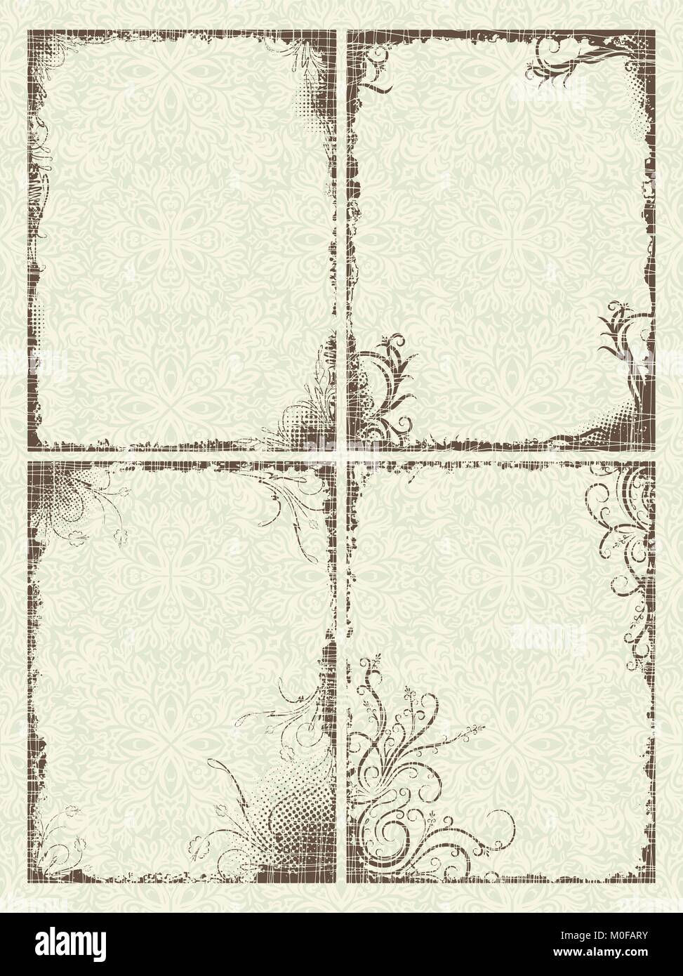 Set of four frames in grunge style Stock Vector Image & Art - Alamy