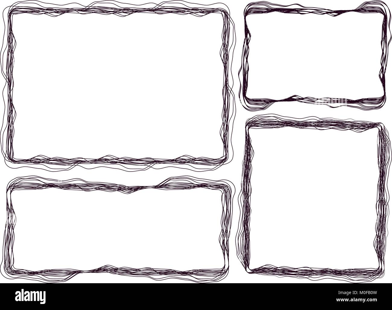 Set of 4 grunge frames Stock Vector Image & Art - Alamy