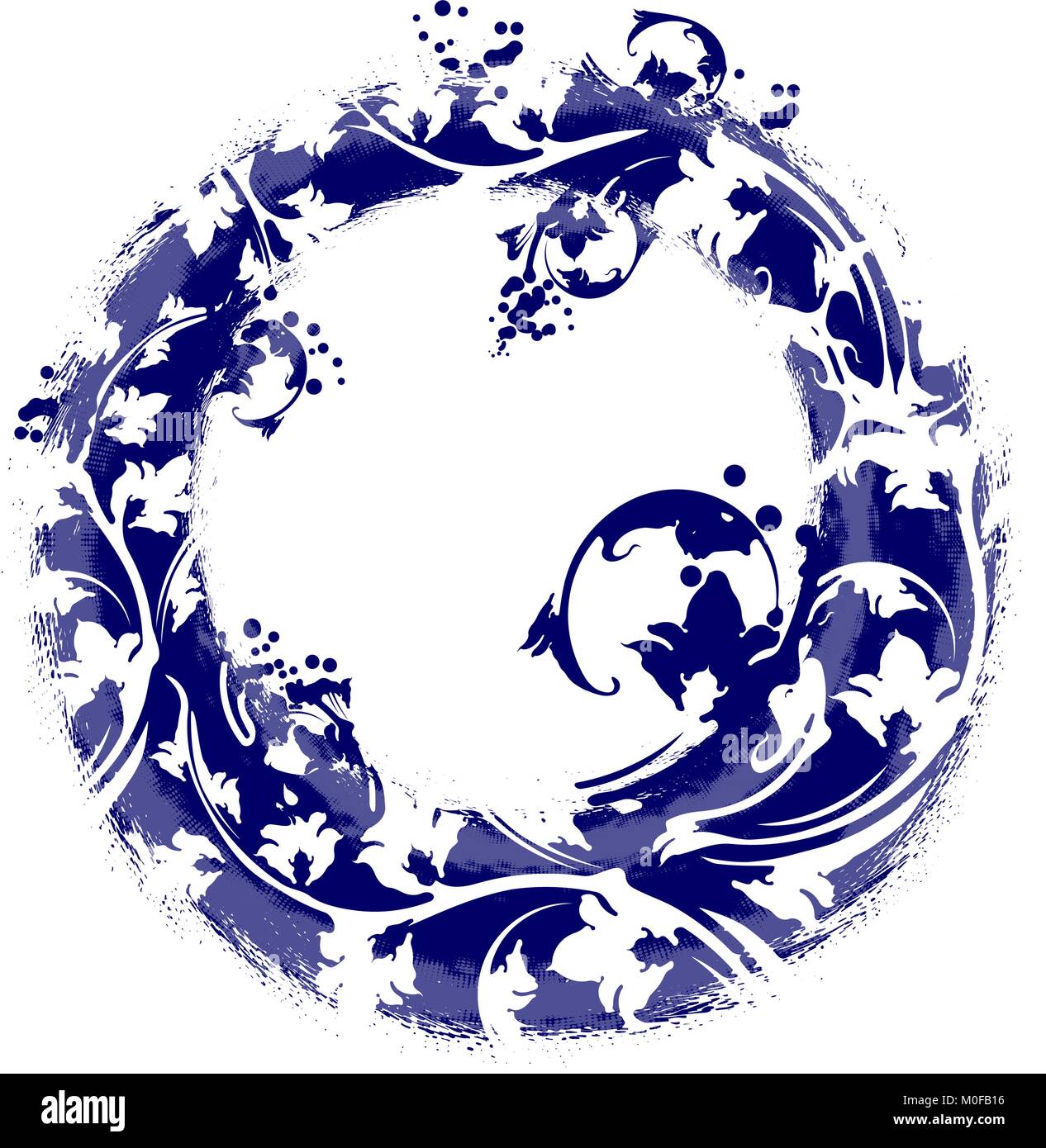 Round grunge background Stock Vector Image & Art - Alamy