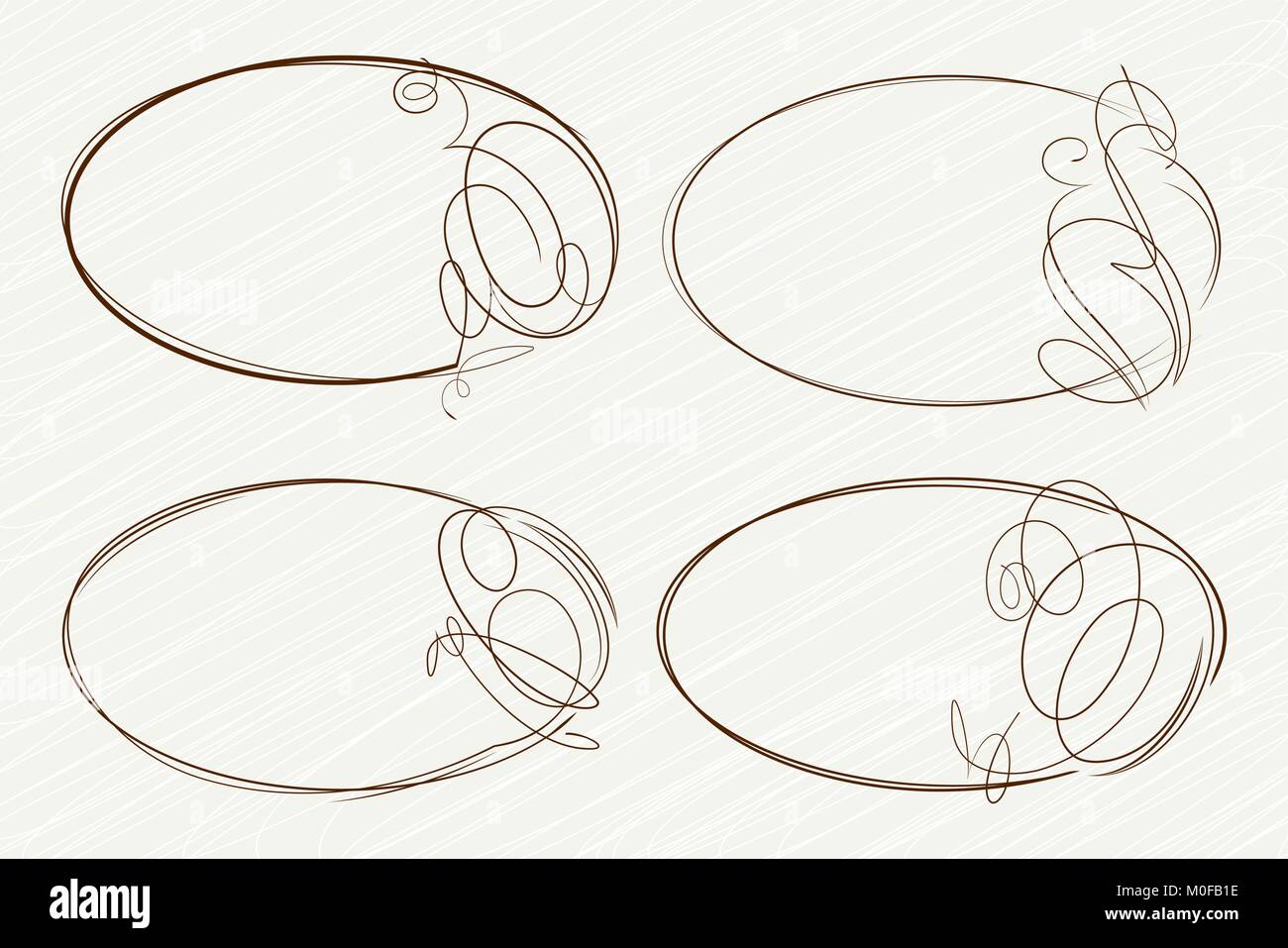 Set of 4 oviform frames Stock Vector Image & Art - Alamy