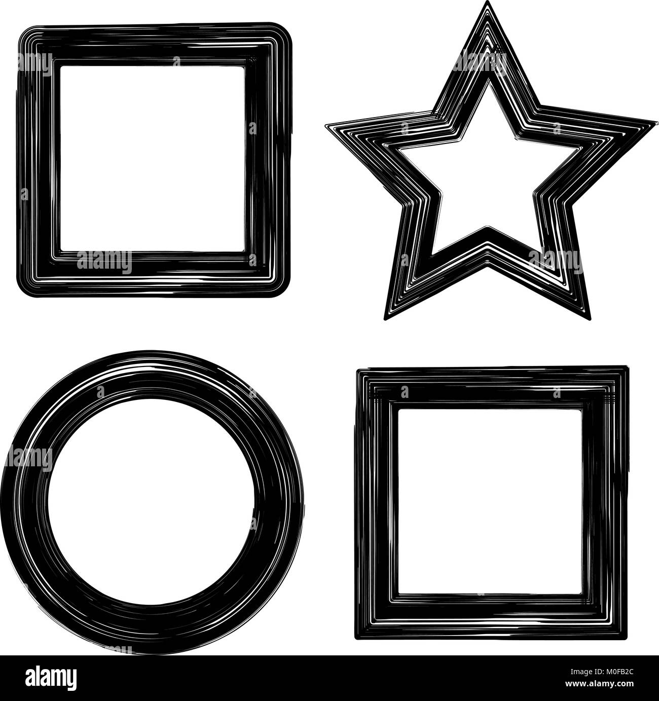 Sharp abstract shapes black Cut Out Stock Images & Pictures - Alamy