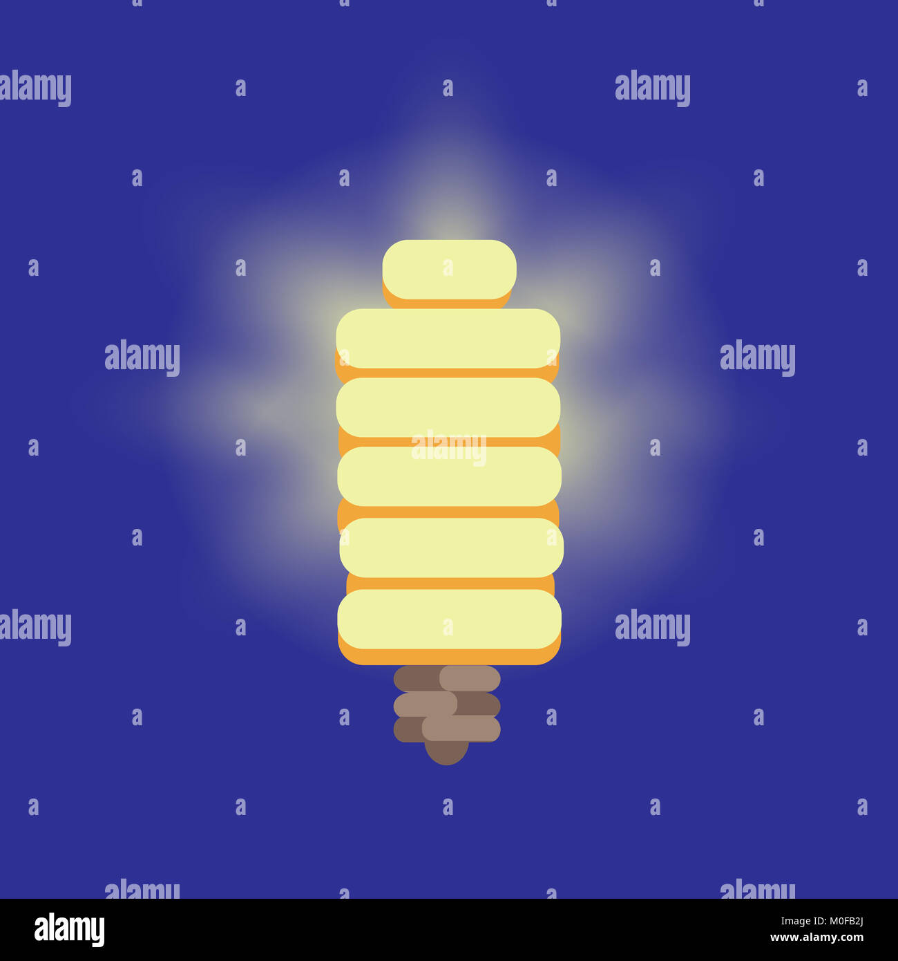 Energy saving light bulb. Flat design. Energy-saving lighting ...