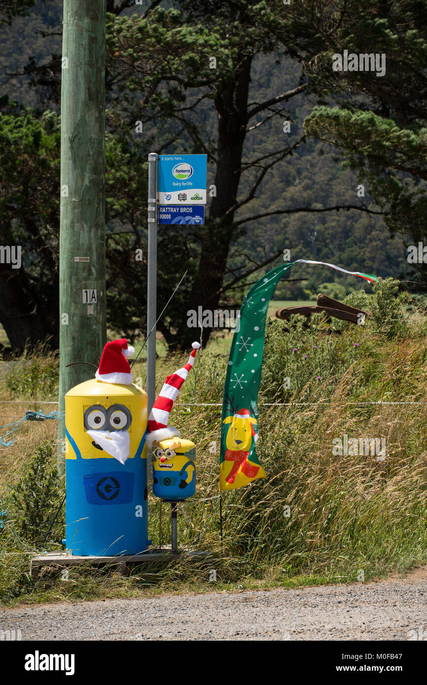 Christmas decorations in rural Tasmania, Australia Stock Photo - Alamy
