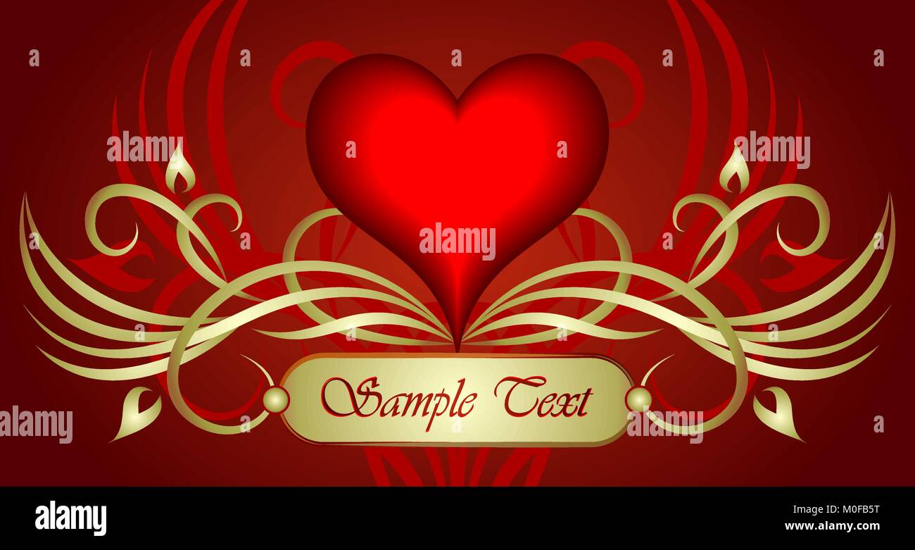 Valentine heart. Vector illustration Stock Vector Image & Art - Alamy