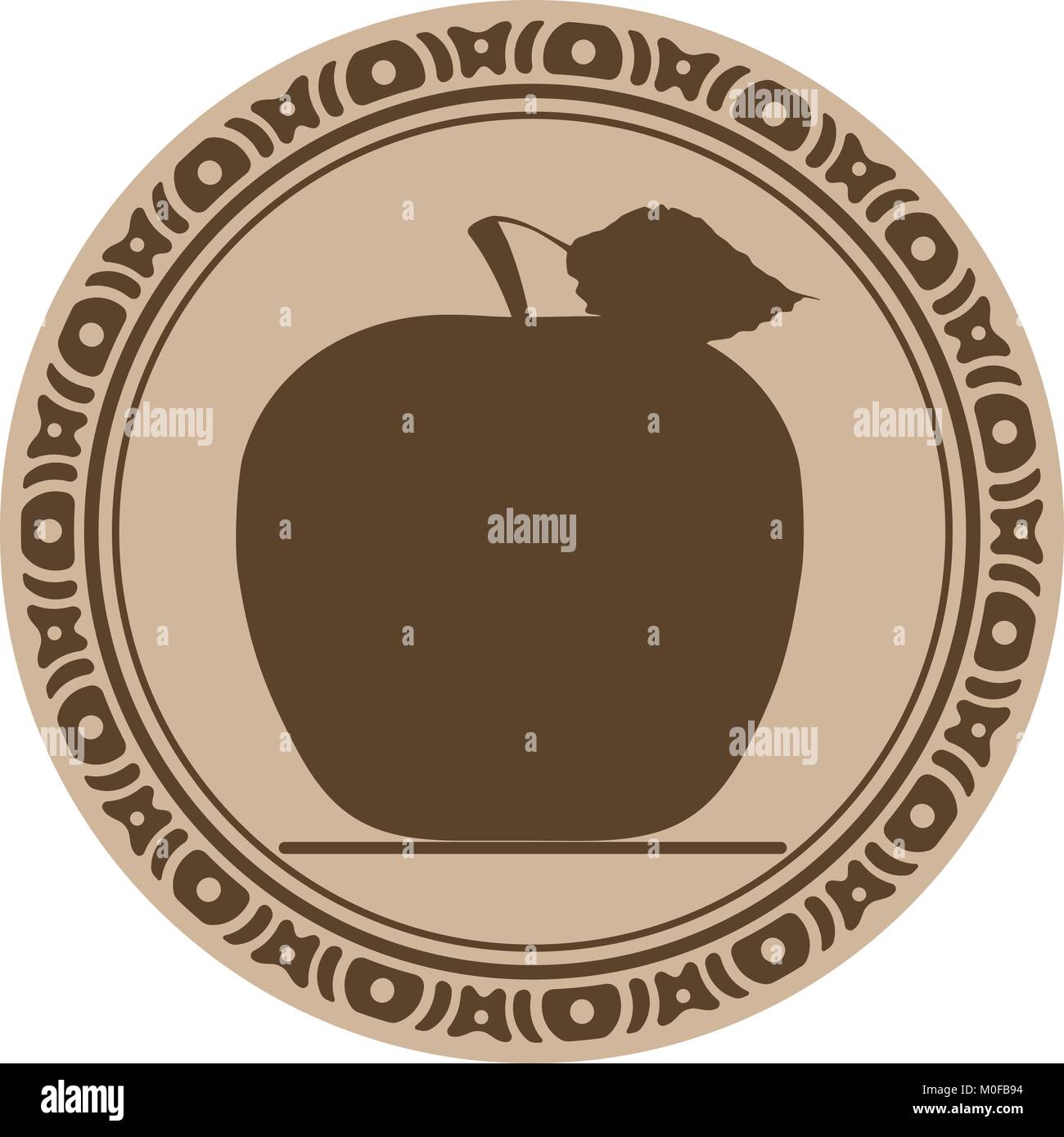 Round apple leaf Stock Vector Images - Alamy