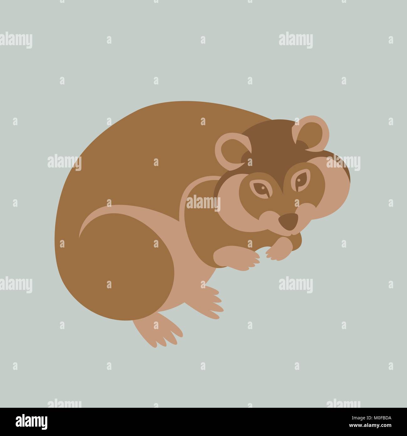hamster vector illustration flat style profile side Stock Vector Image ...