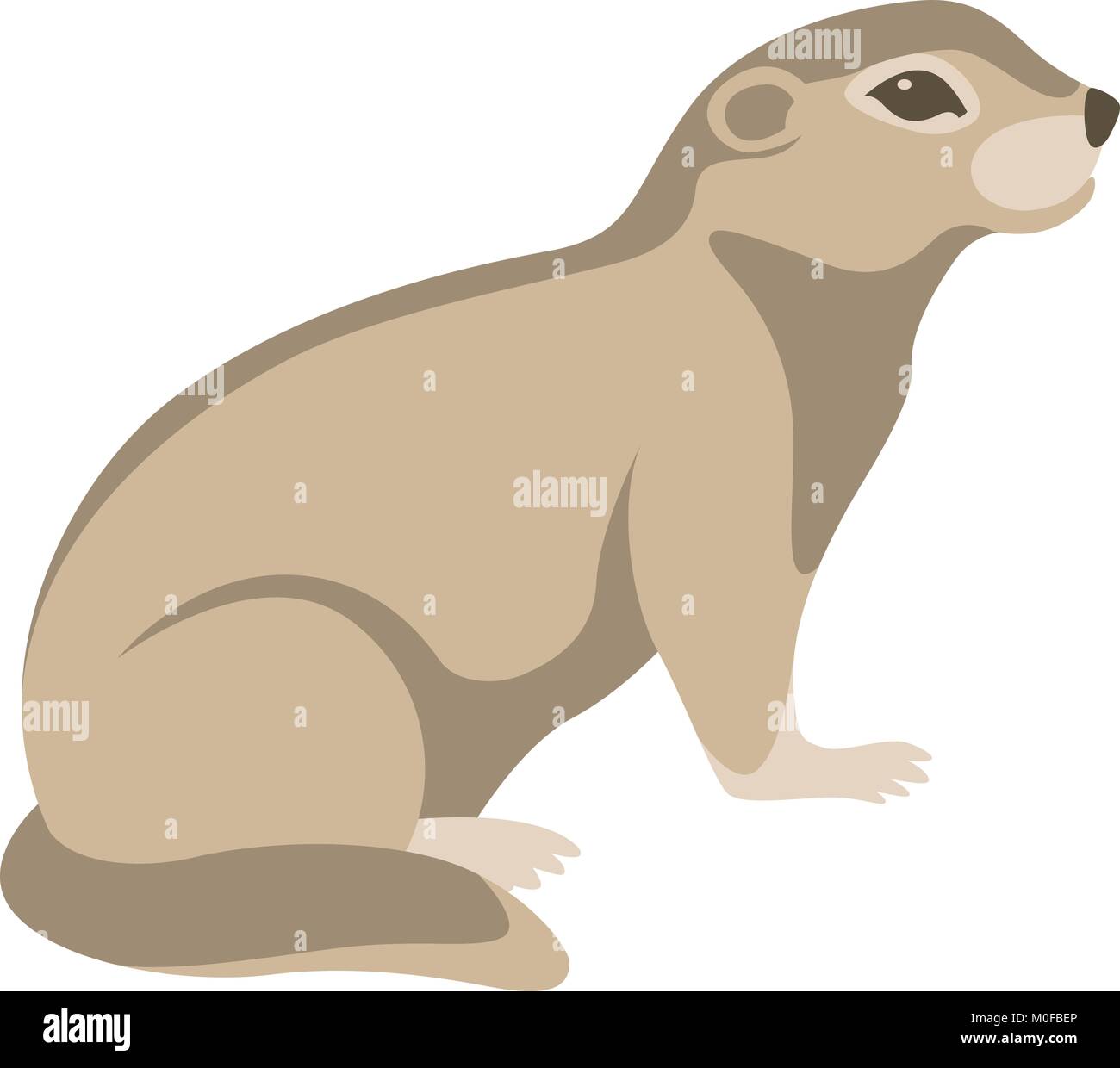 gopher vector illustration flat style profile side animal Stock Vector ...