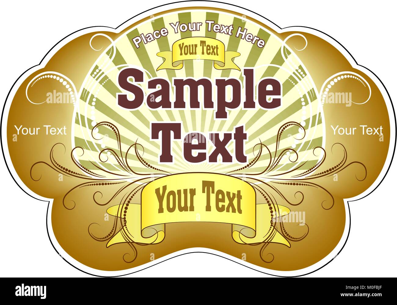 Golden label. (vector Stock Vector Image & Art - Alamy
