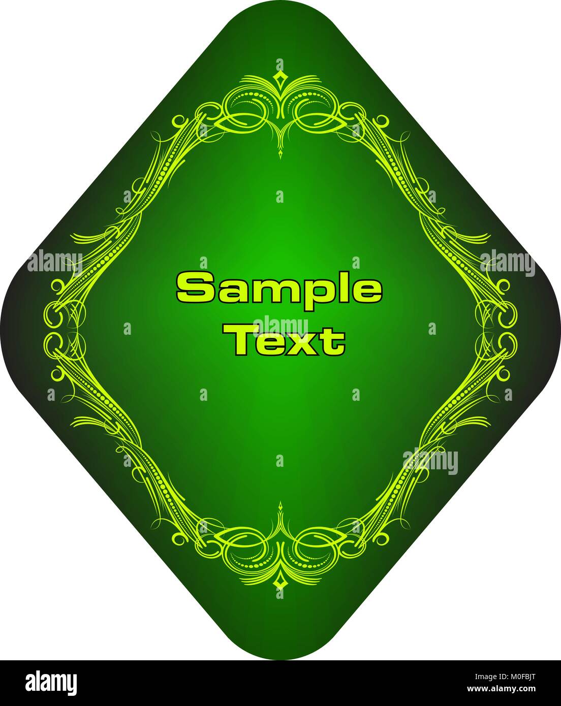 Elegant green label. Vector Stock Vector Image & Art - Alamy