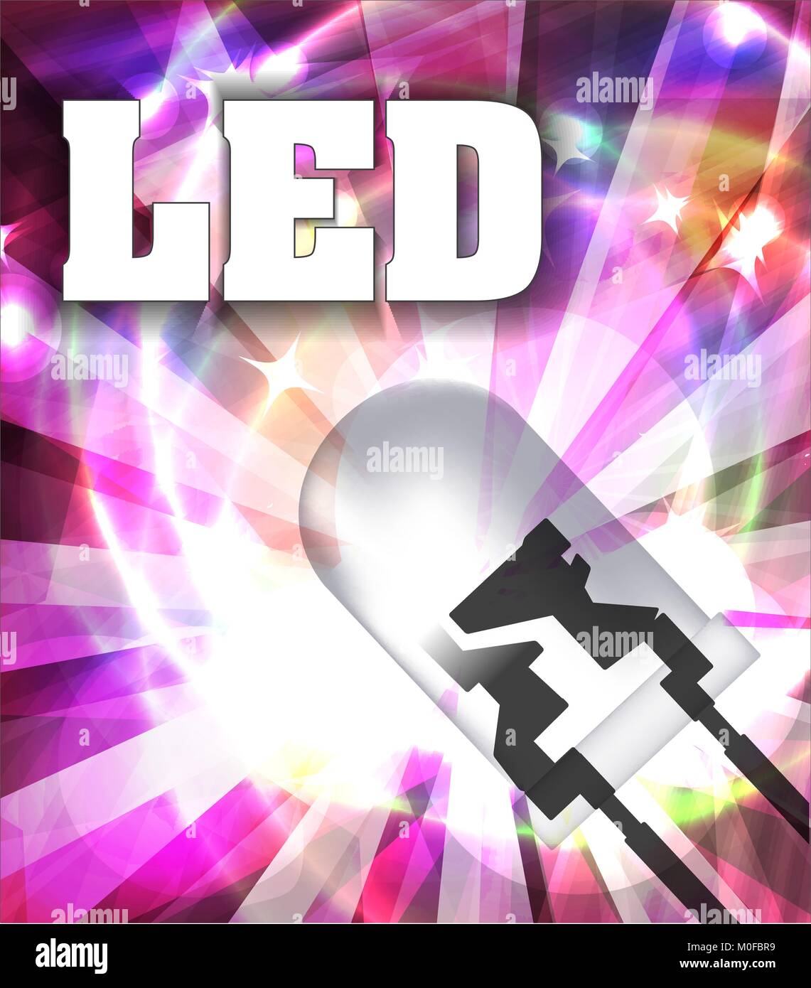 Designed with LED and rays. Colorful background. Vector illustration ...