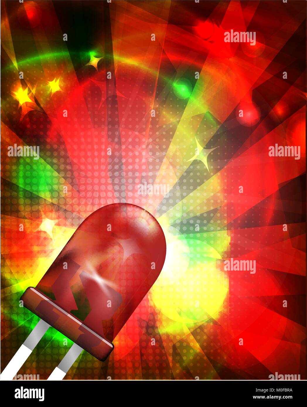 Vector led background with lights and rays Stock Vector Image & Art - Alamy