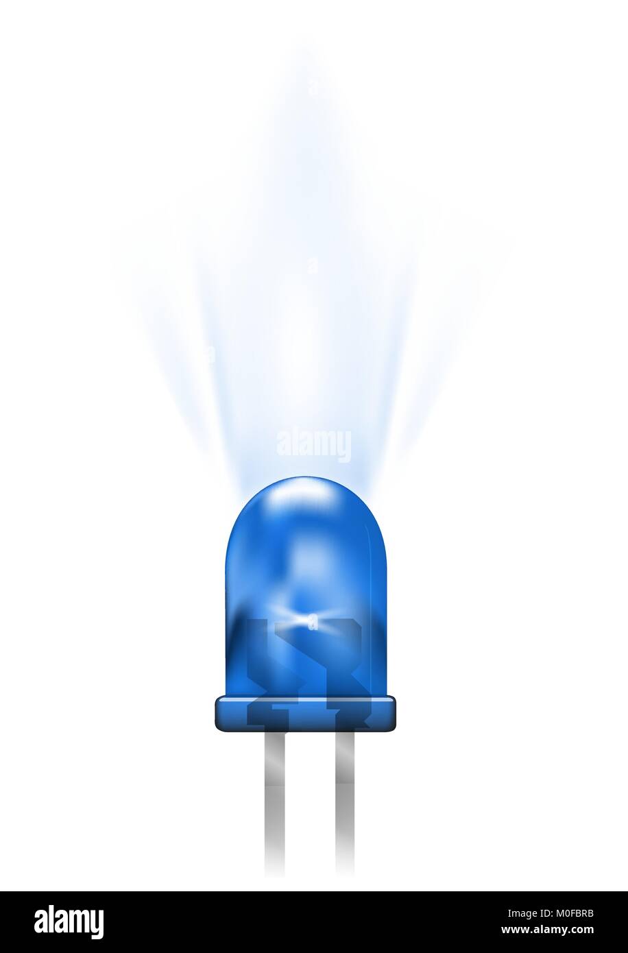 Blue led isolated on white. Vector illustration Stock Vector Image ...