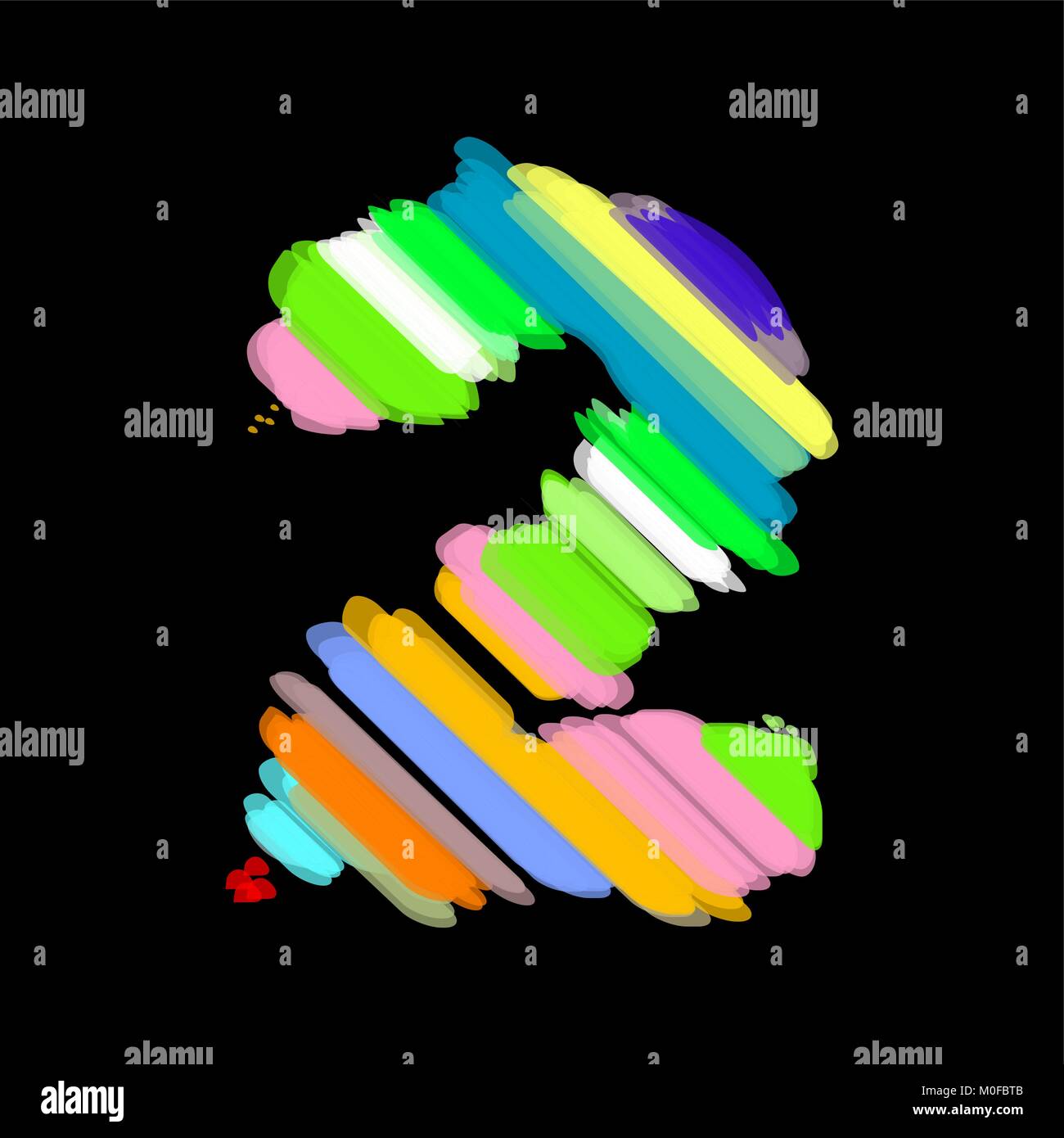 Abstract colorful number 2 Stock Vector Image & Art - Alamy