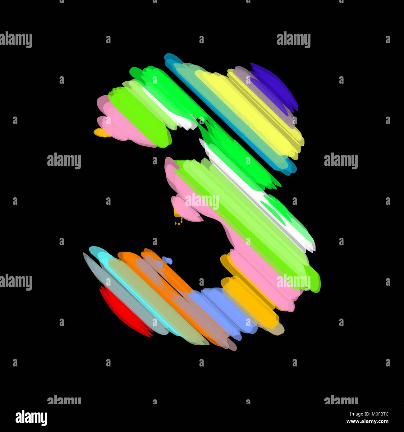 Abstract colorful number 3 Stock Vector Image & Art - Alamy