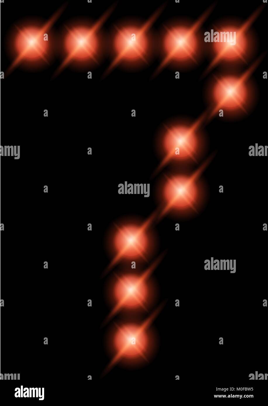 Vector LED digits 7 Stock Vector Image & Art - Alamy