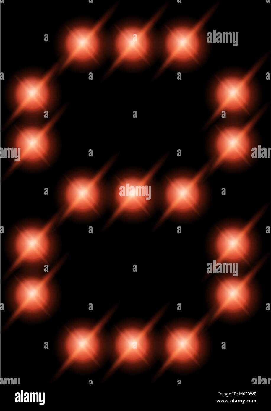 Vector LED digits 8 Stock Vector Image & Art - Alamy