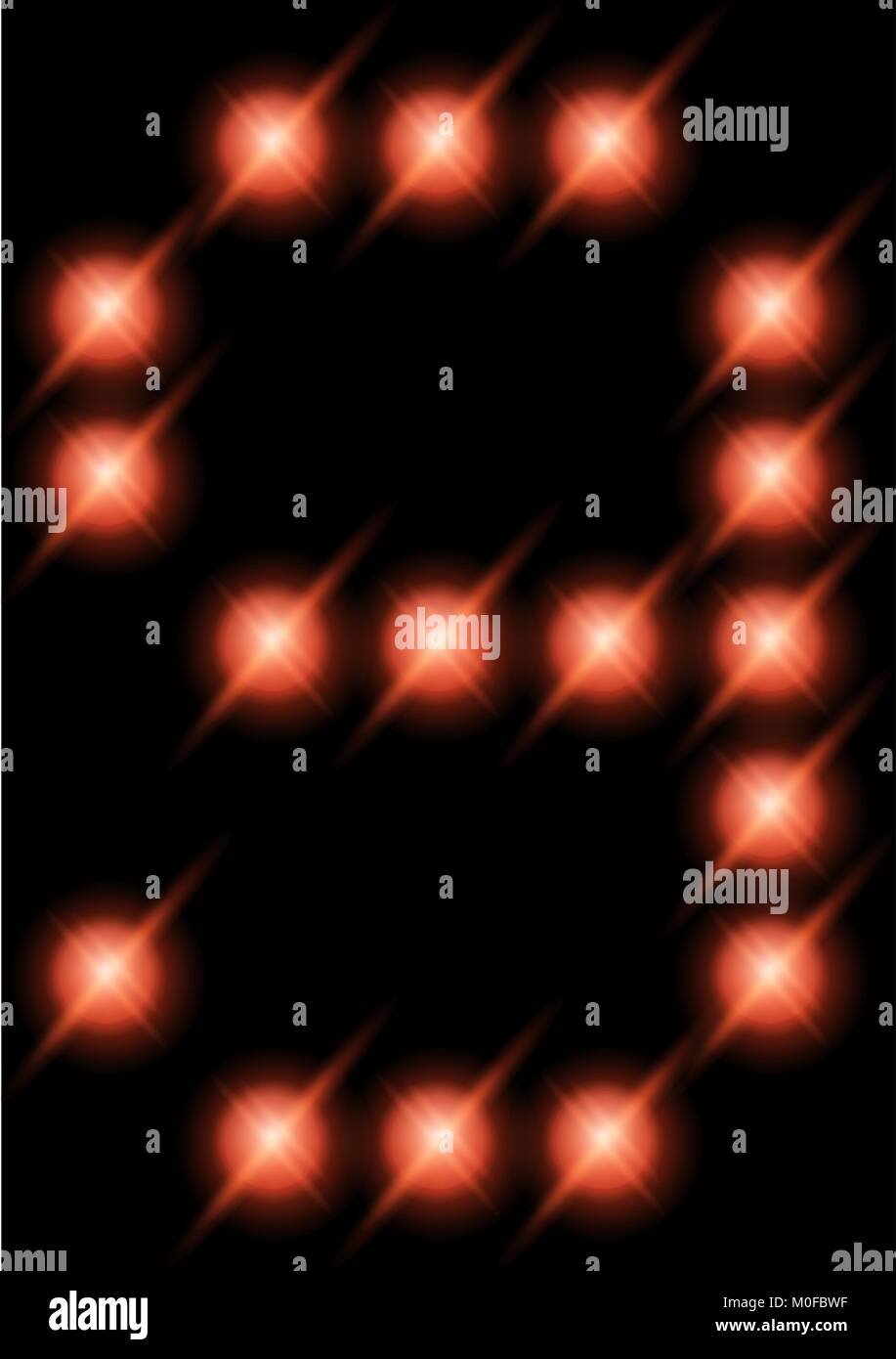 Vector LED digits 9 Stock Vector Image & Art - Alamy