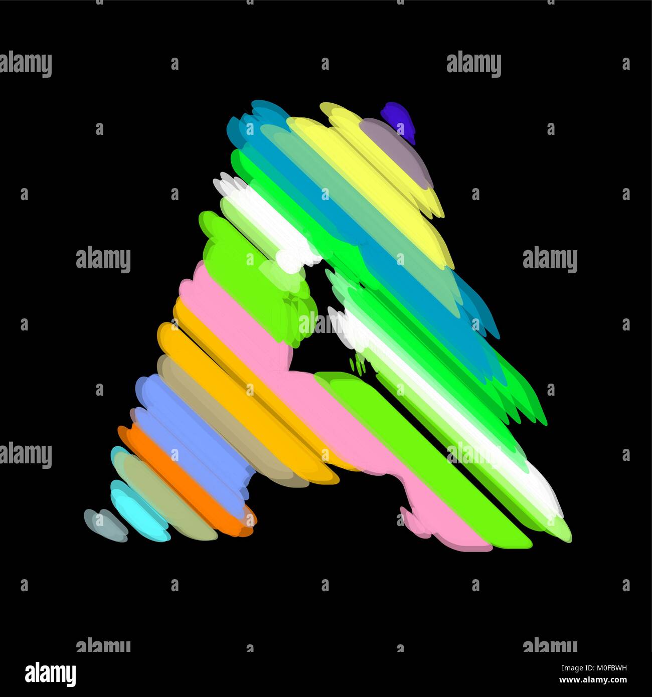 Abstract colorful alphabet. Letter A Stock Vector Image & Art - Alamy