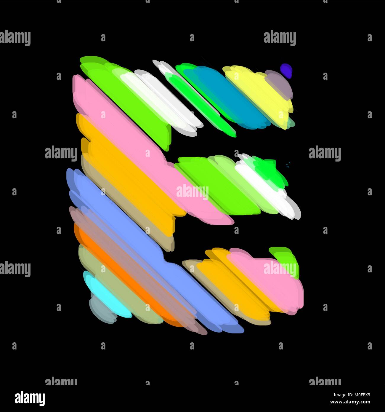 Abstract colorful alphabet. Letter E Stock Vector Image & Art - Alamy