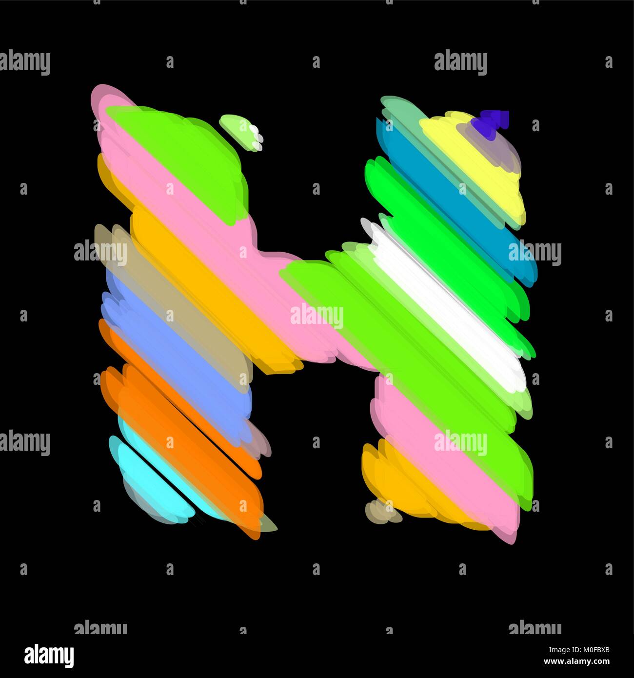 Abstract colorful alphabet. Letter H Stock Vector Image & Art - Alamy