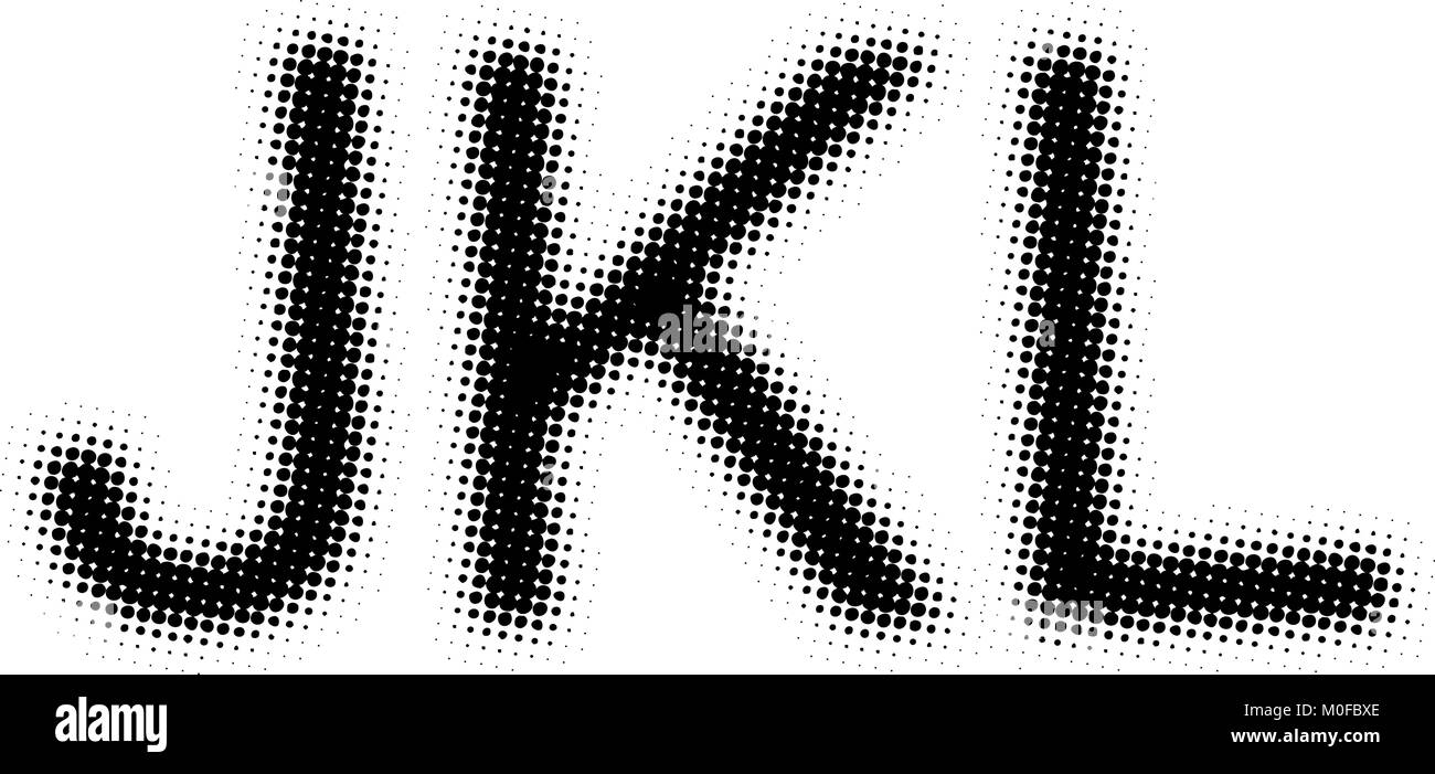 Halftone dots alphabet. Vector Stock Vector Image & Art - Alamy