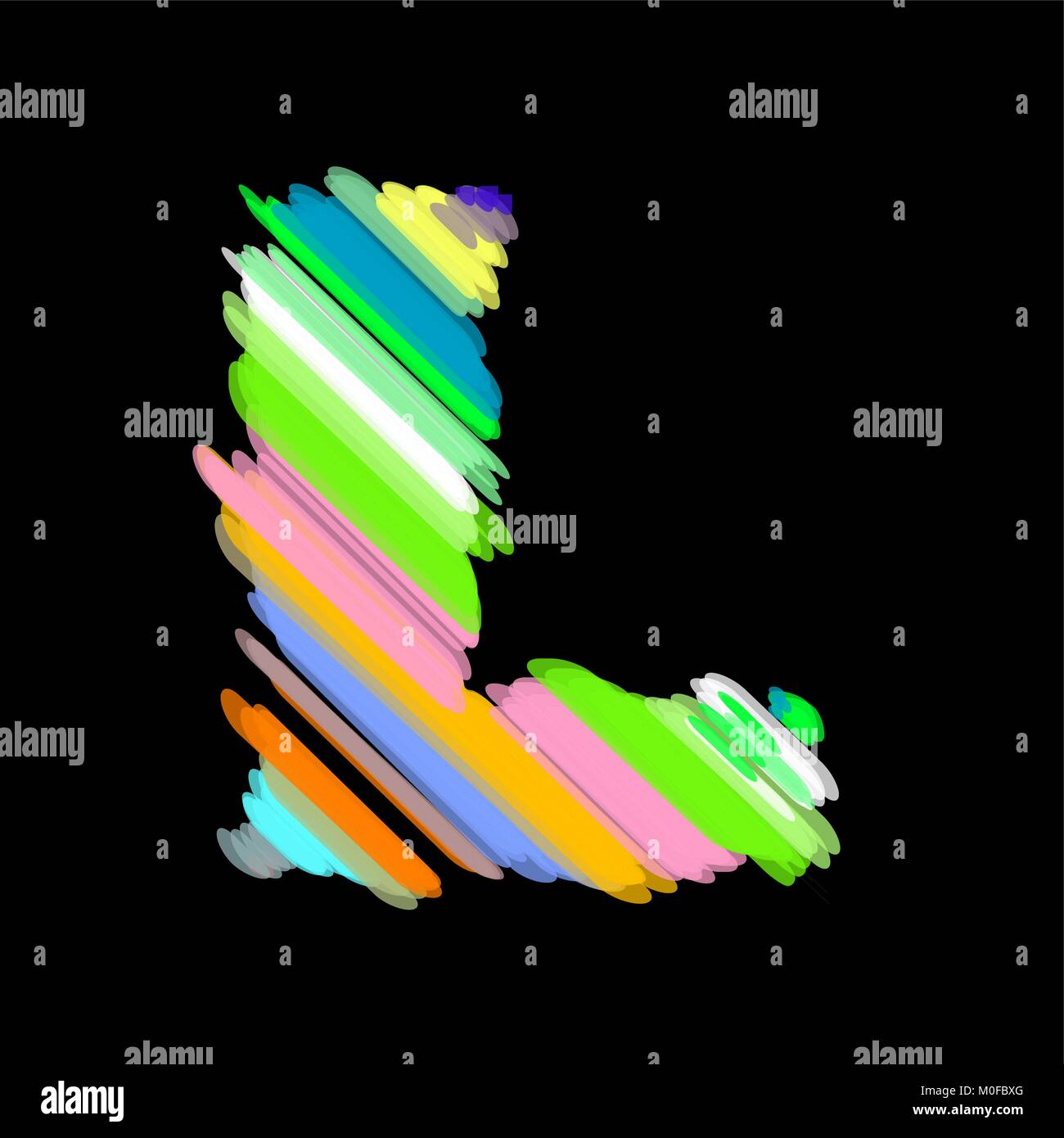 Abstract colorful alphabet. Letter L Stock Vector Image & Art - Alamy