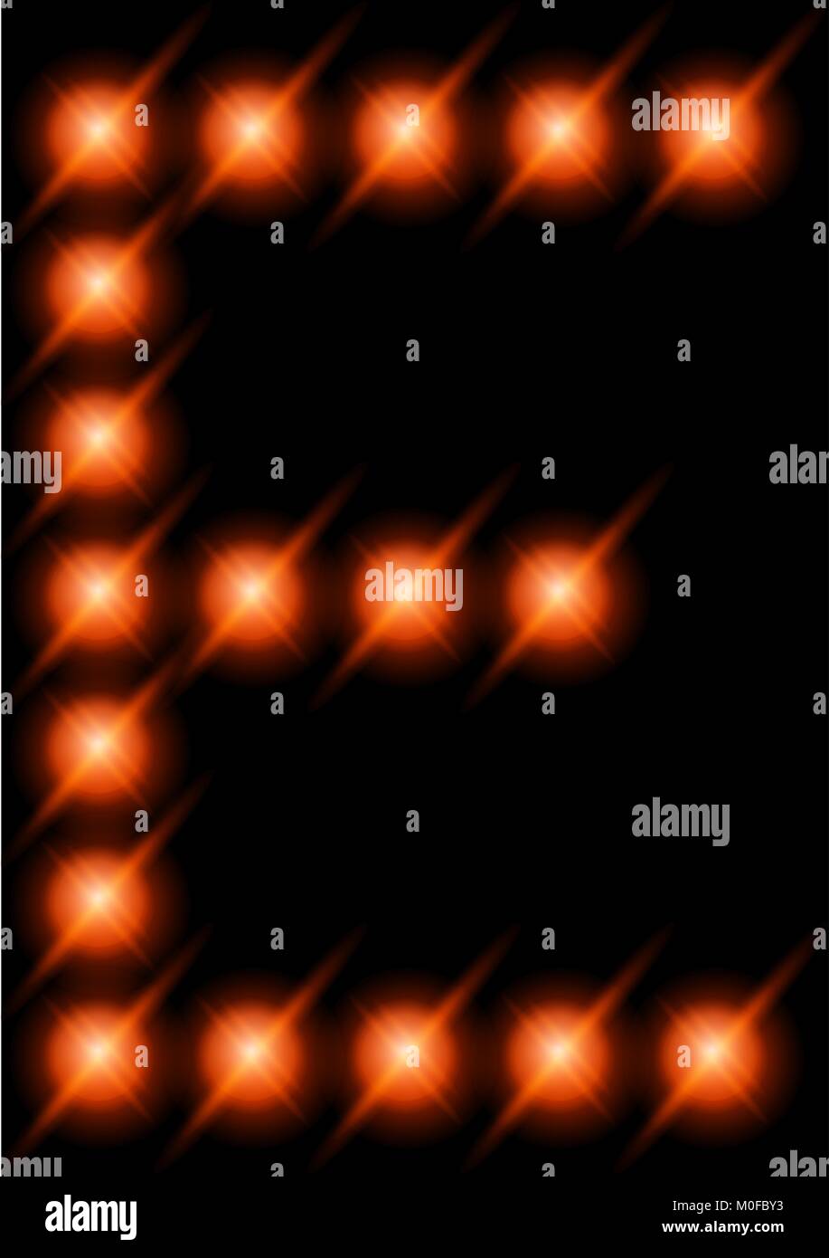 Vector LED letter E Stock Vector Image & Art - Alamy