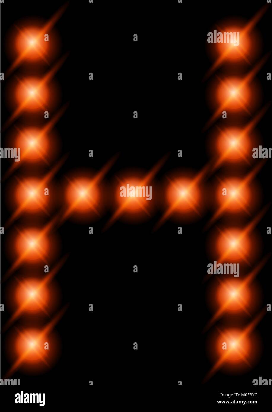 Vector LED letter H Stock Vector Image & Art - Alamy