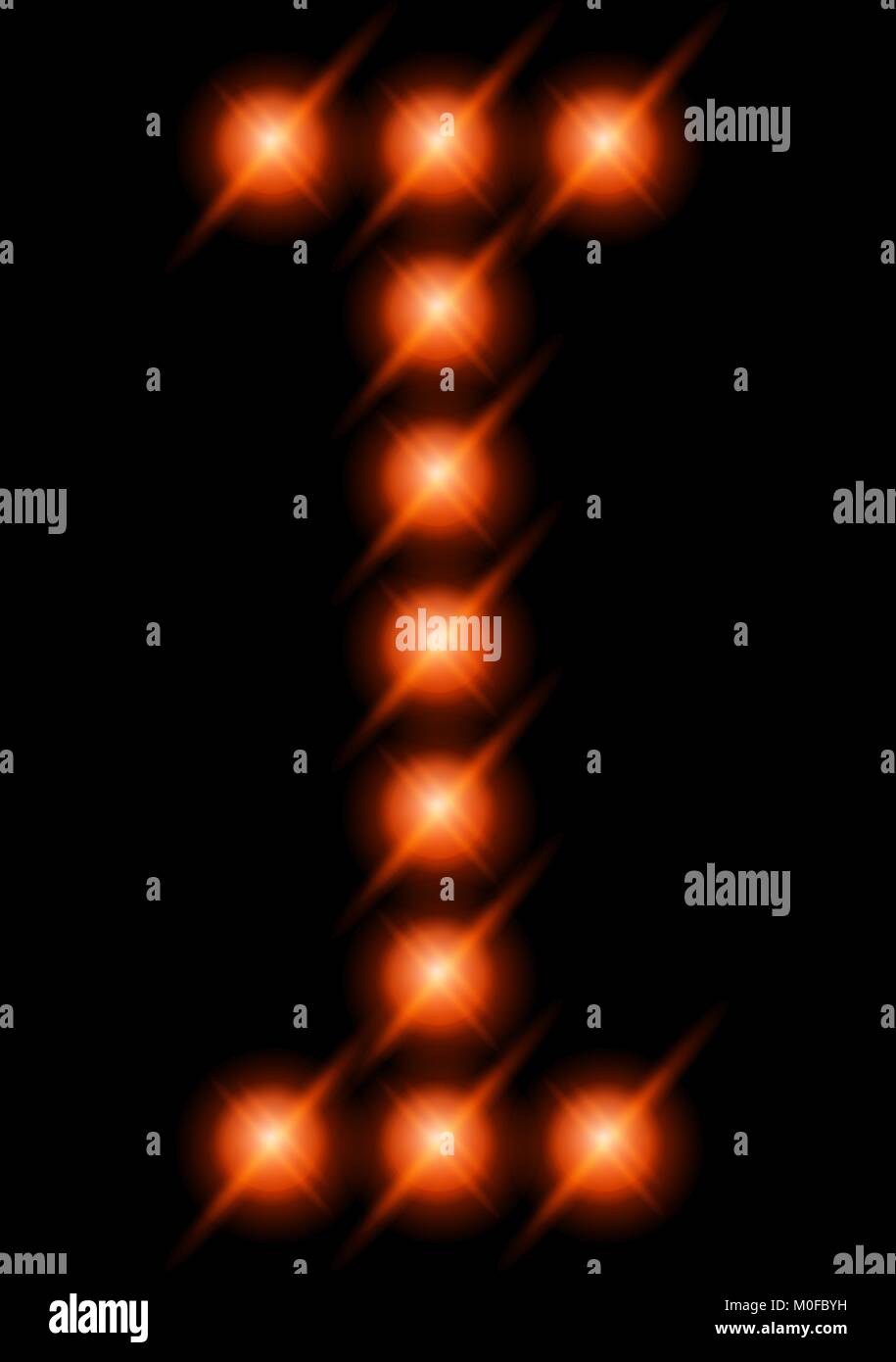 Vector LED letter I Stock Vector Image & Art - Alamy