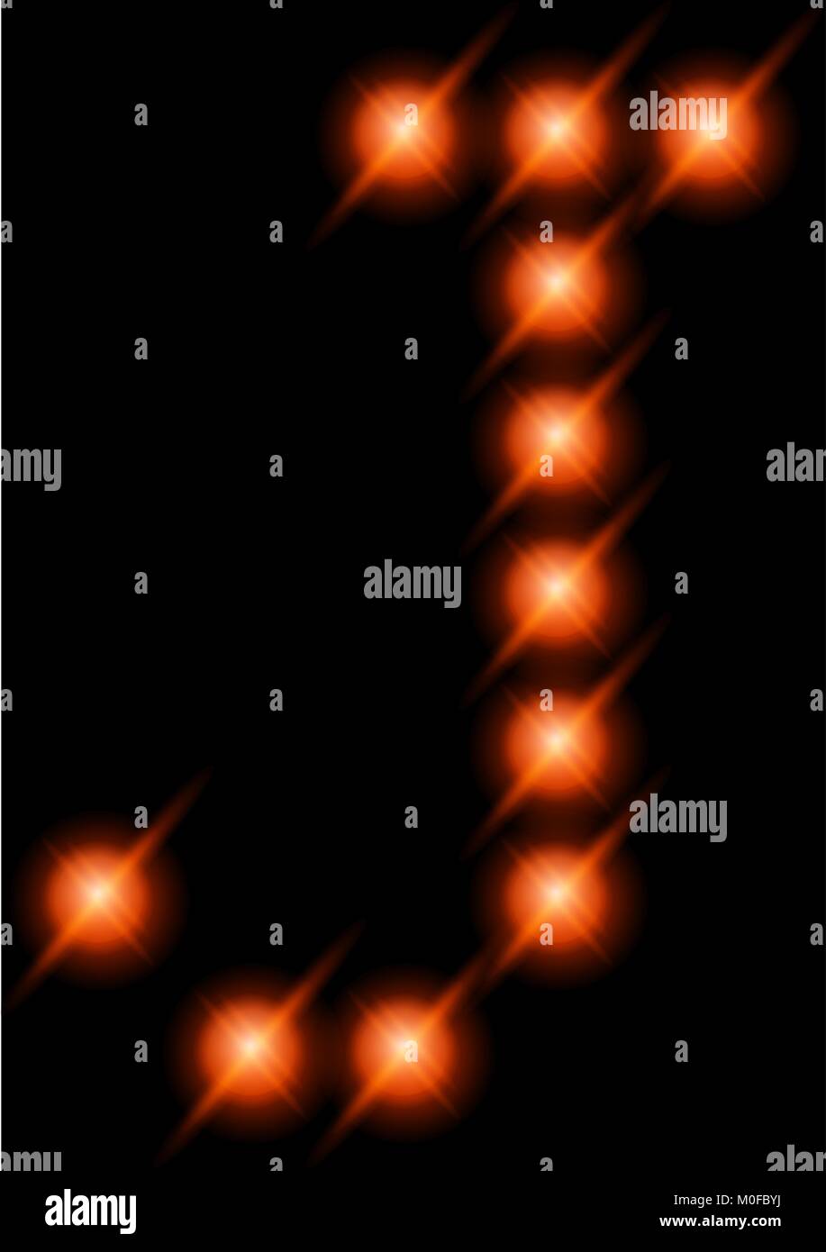 Vector LED letter J Stock Vector Image & Art - Alamy