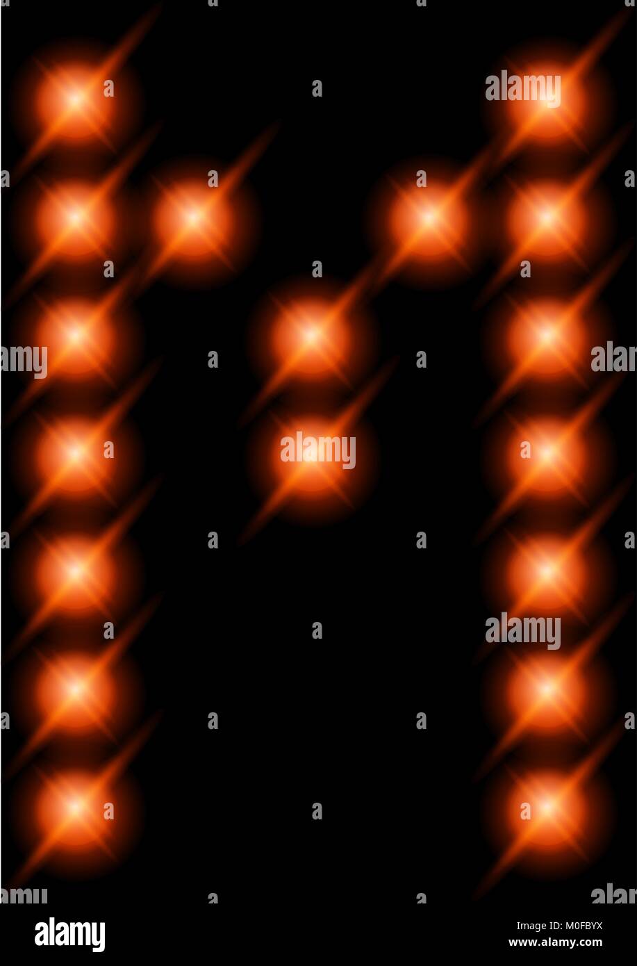Vector LED letter M Stock Vector Image & Art - Alamy