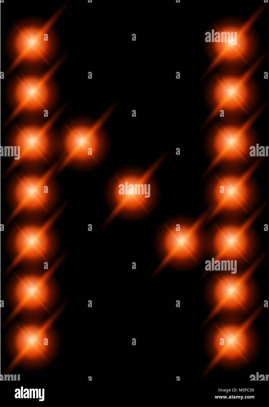 Vector LED letter N Stock Vector Image & Art - Alamy