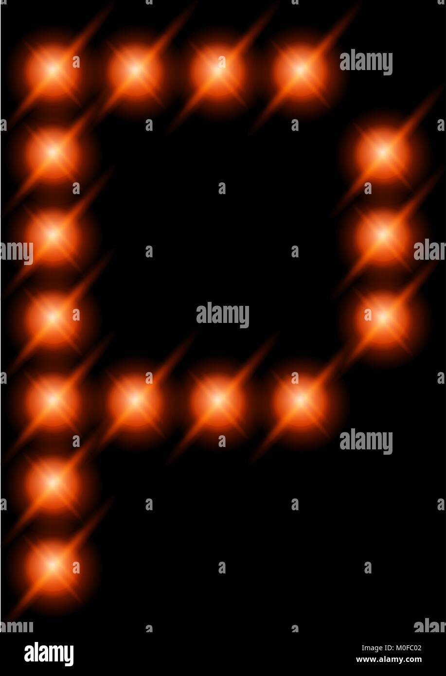 Vector LED letter P Stock Vector Image & Art - Alamy