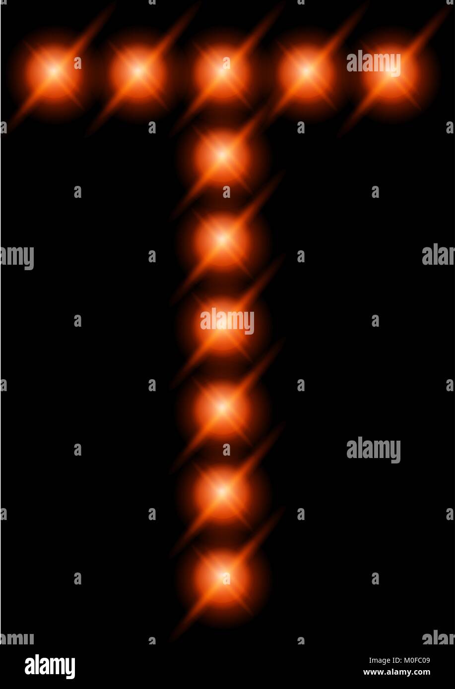 Vector LED letter T Stock Vector Image & Art - Alamy