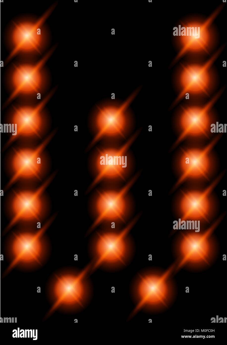 Vector LED letter W Stock Vector Image & Art - Alamy