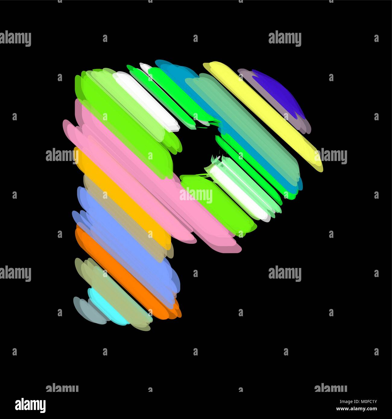Abstract colorful alphabet. Letter P Stock Vector Image & Art - Alamy