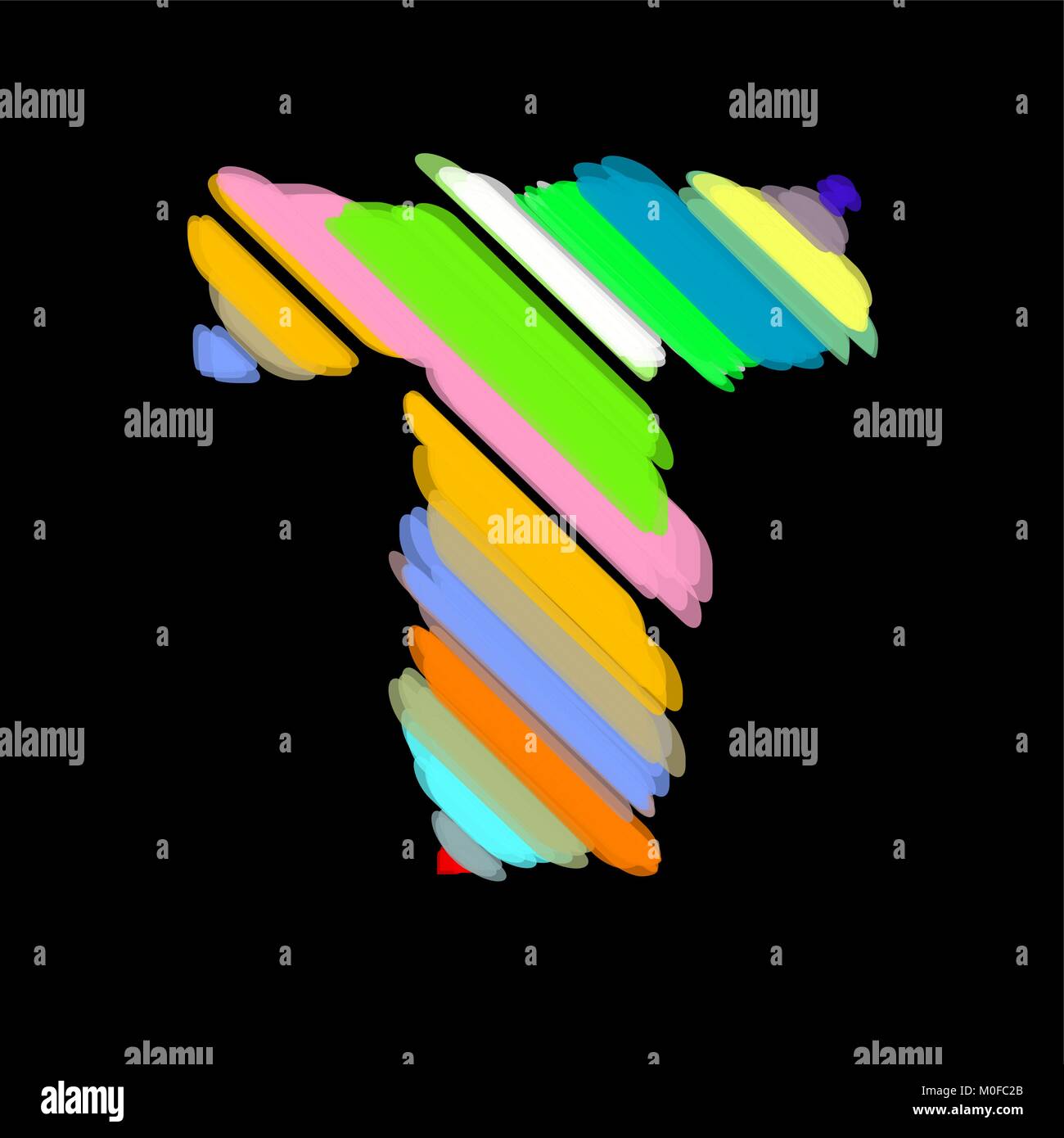 Abstract colorful alphabet. Letter T Stock Vector Image & Art - Alamy