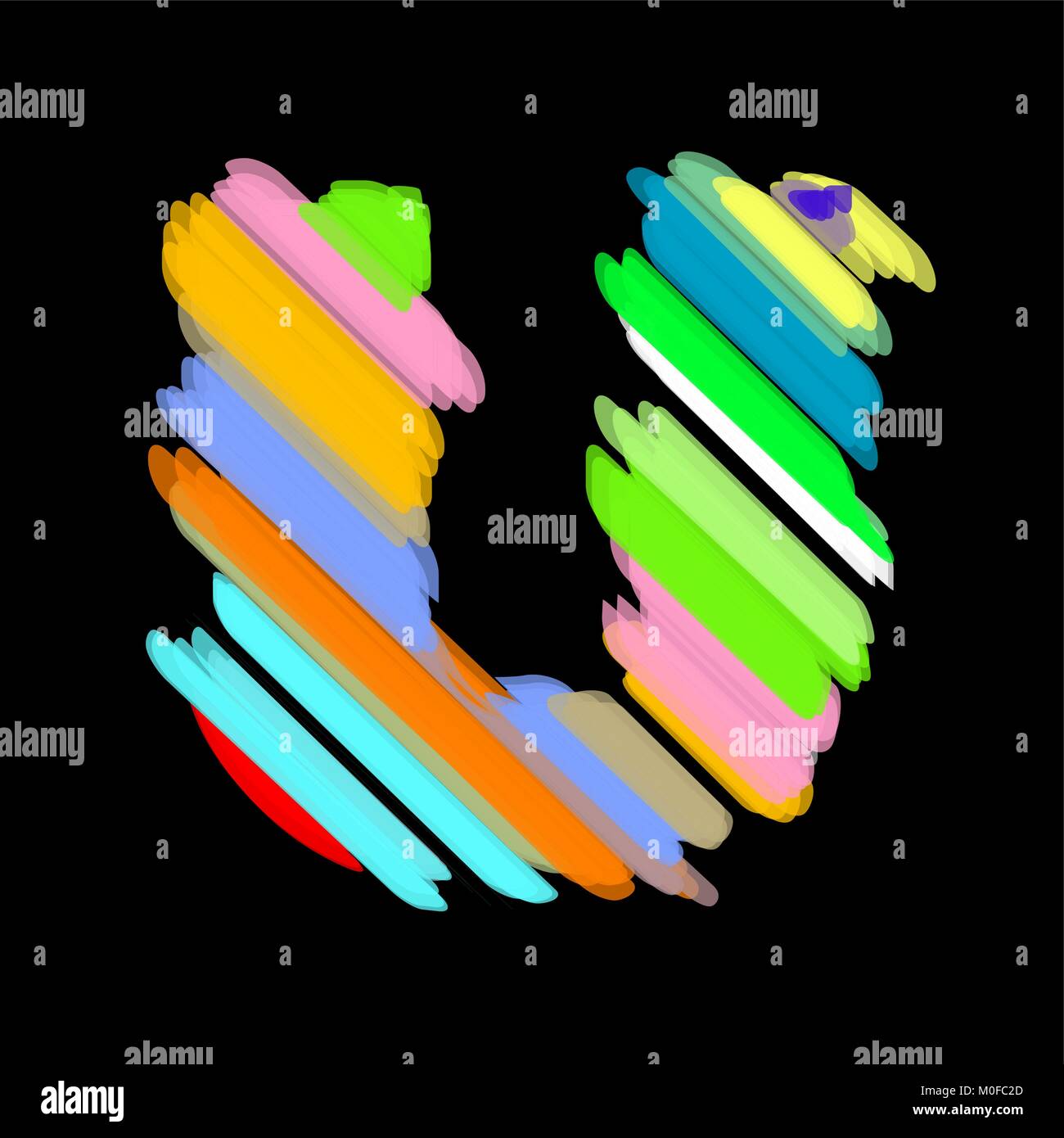 Abstract colorful alphabet. Letter U Stock Vector Image & Art - Alamy