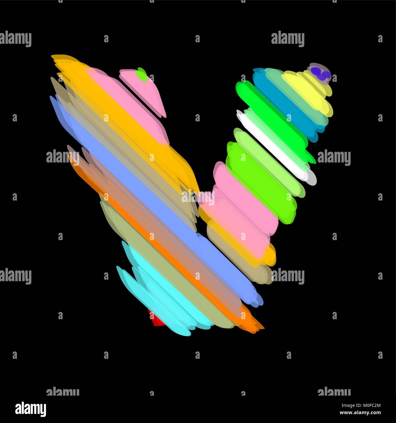 Abstract colorful alphabet. Letter V Stock Vector Image & Art - Alamy