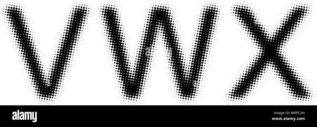 Halftone dots alphabet. Vector Stock Vector Image & Art - Alamy
