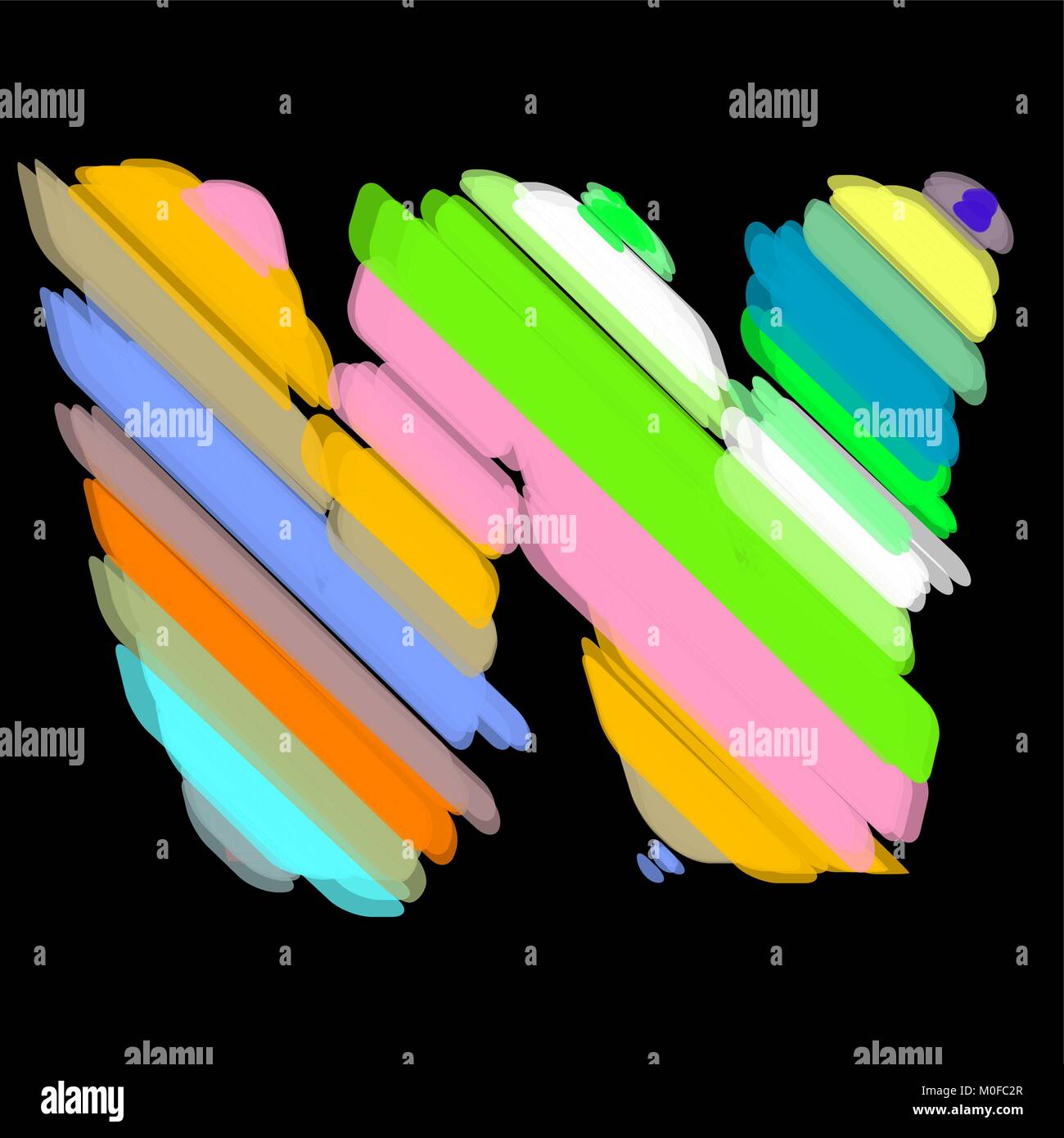 Abstract colorful alphabet. Letter W Stock Vector Image & Art - Alamy