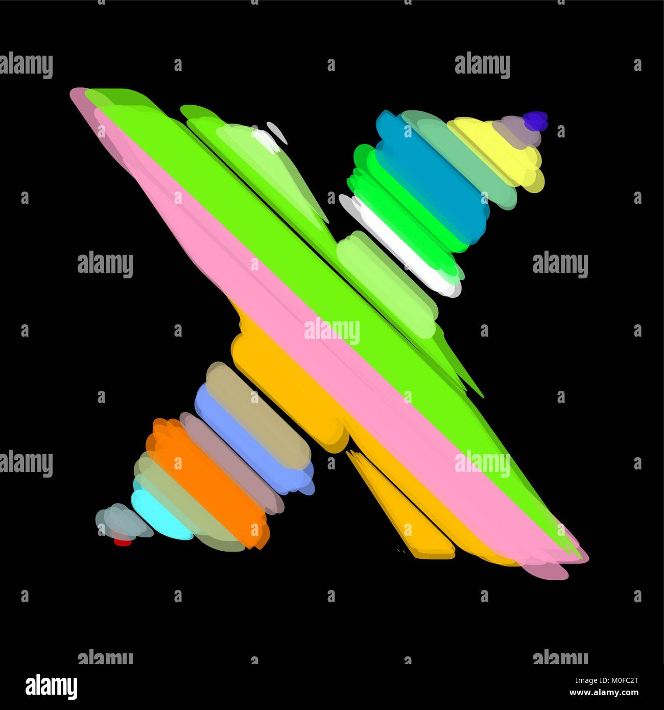 Abstract colorful alphabet. Letter X Stock Vector Image & Art - Alamy