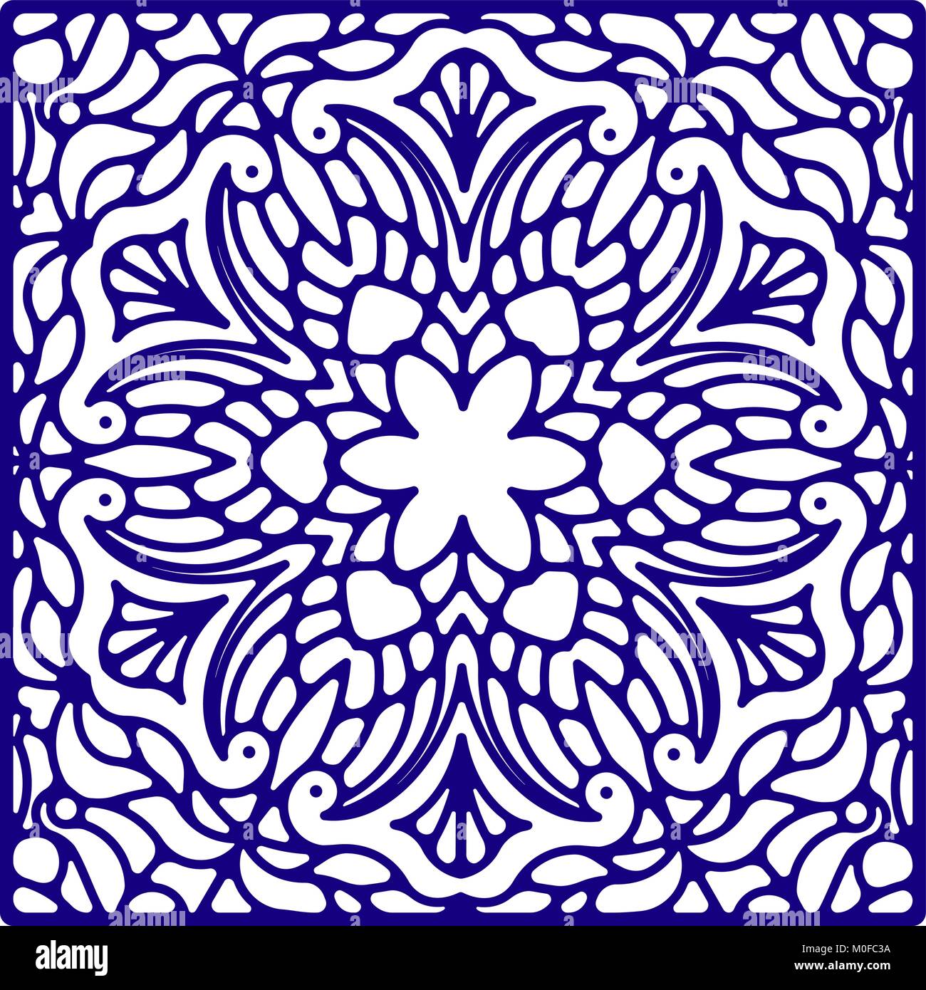 Blue crochet Stock Vector Images - Alamy