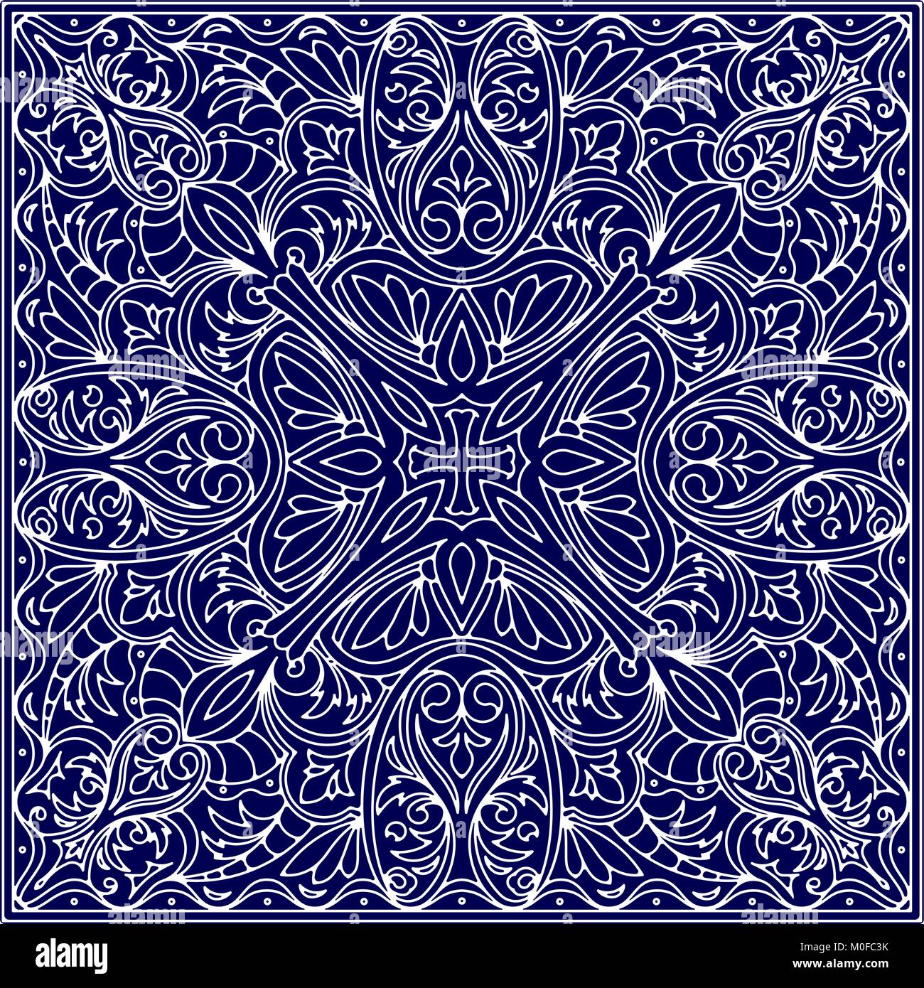 Blue crochet Stock Vector Images - Alamy