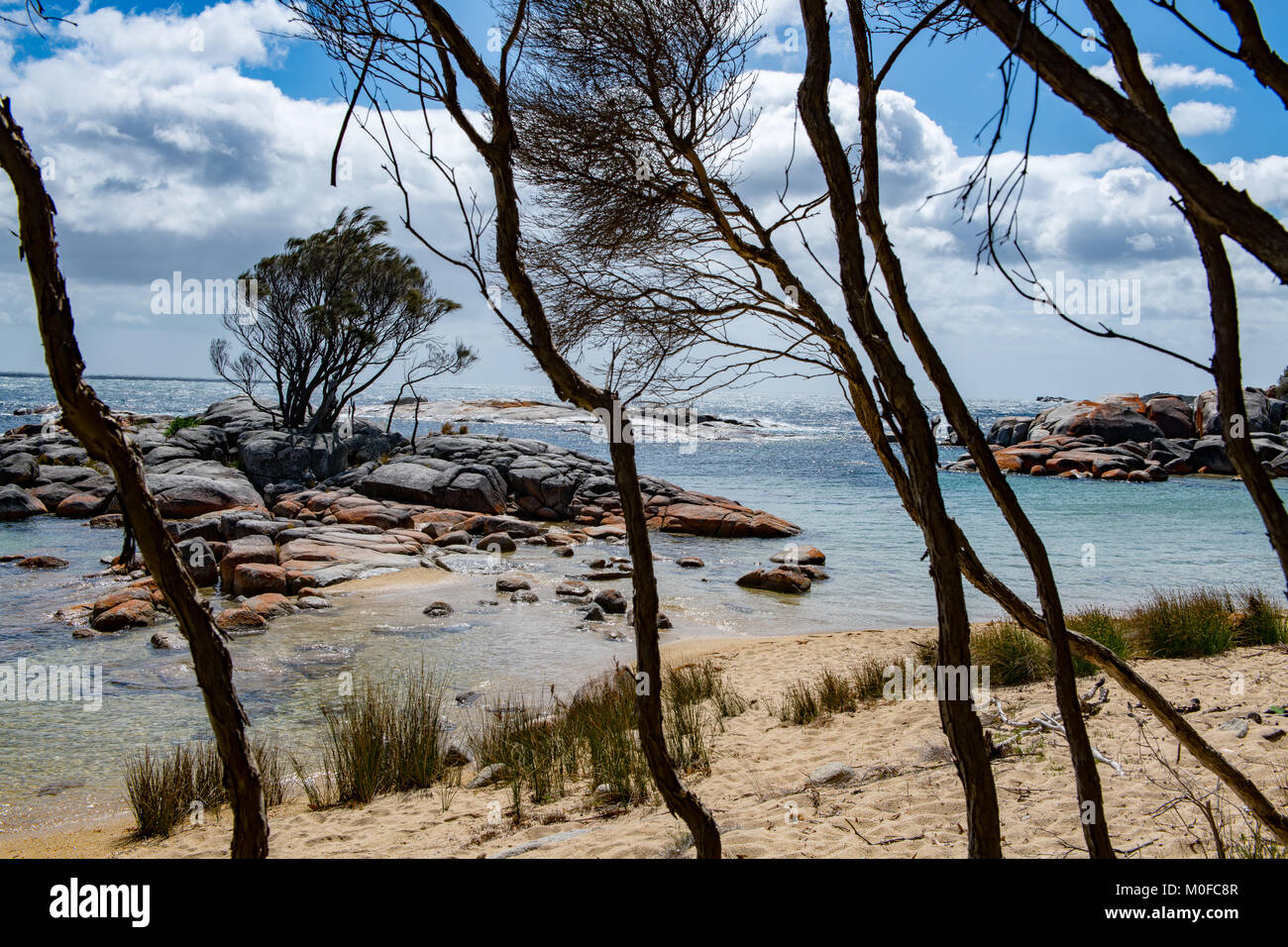 Binalong Beach on Tasmania 's Bay of Fires named because of Aboriginal ...